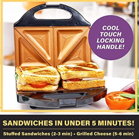 Gotham Steel | Kitchen | Nib Gotham Steel Sandwich Maker Toaster Panini ...